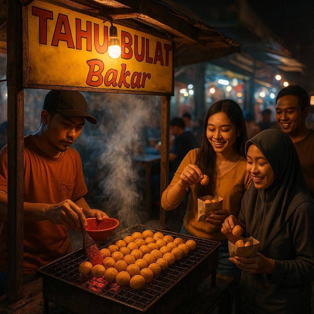 Tahu Bulat Bakar Lombok – Camilan Jalanan Pedas Gurih yang Lagi Hits
